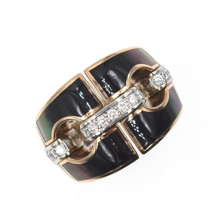 Chimento Noblesse Diamond Mother-of-Pearl 18 Karat Gold Ring at 1stDibs ...