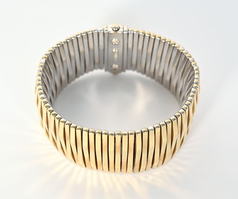 Chimento Reversible Yellow and White Gold Wide Reversible Bracelet For ...