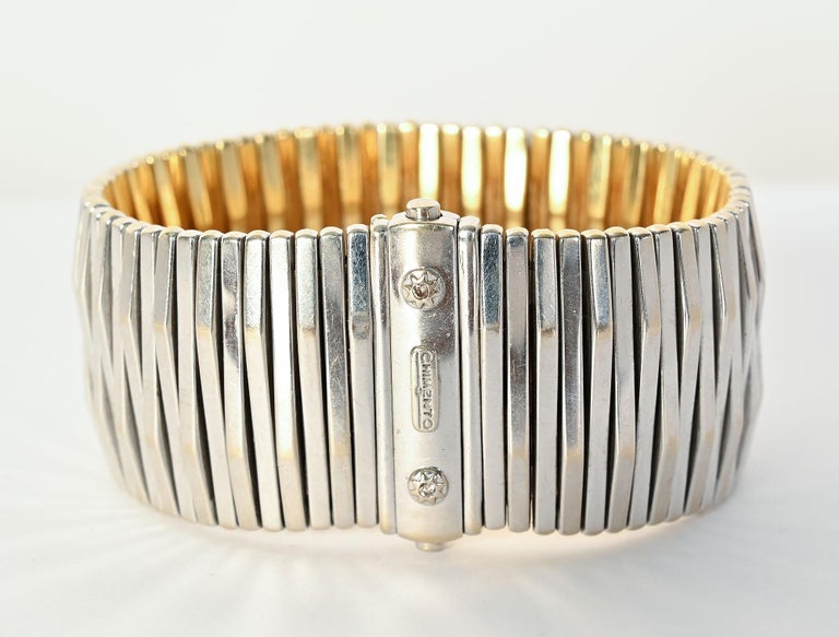 Chimento Reversible Yellow and White Gold Wide Reversible Bracelet For ...