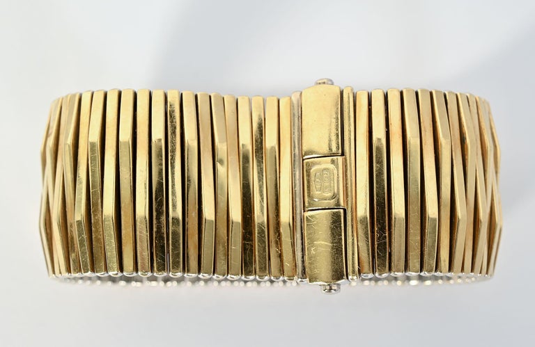 Chimento Reversible Yellow and White Gold Wide Reversible Bracelet For ...