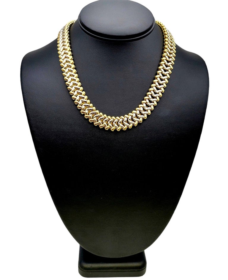 Chimento Two-Tone Polished 18 Karat Yellow and White Gold Choker ...
