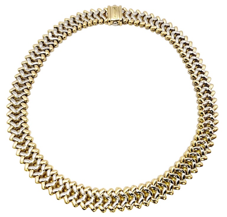 Chimento Two-Tone Polished 18 Karat Yellow and White Gold Choker ...