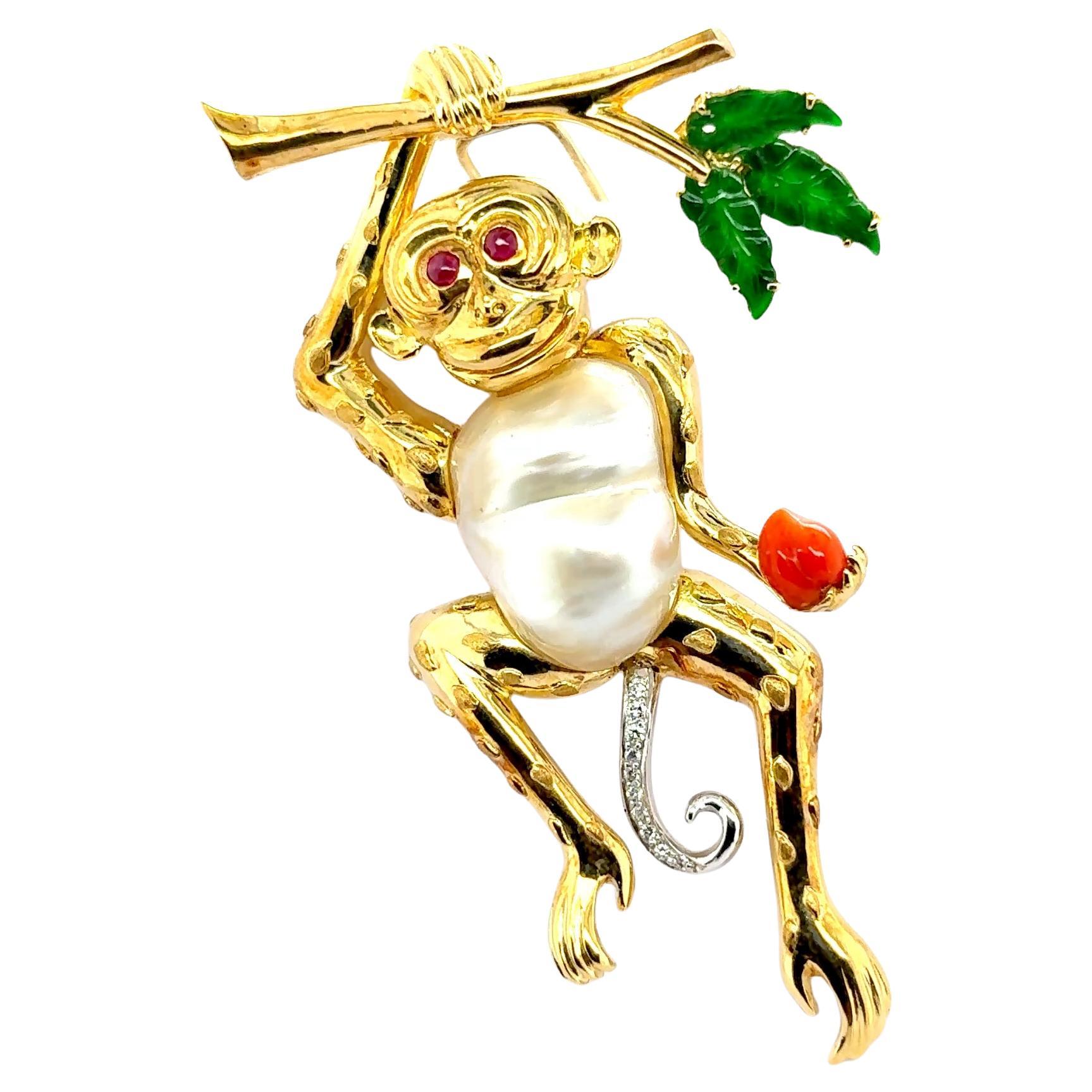 Chimpanzee Pin For Sale at 1stDibs