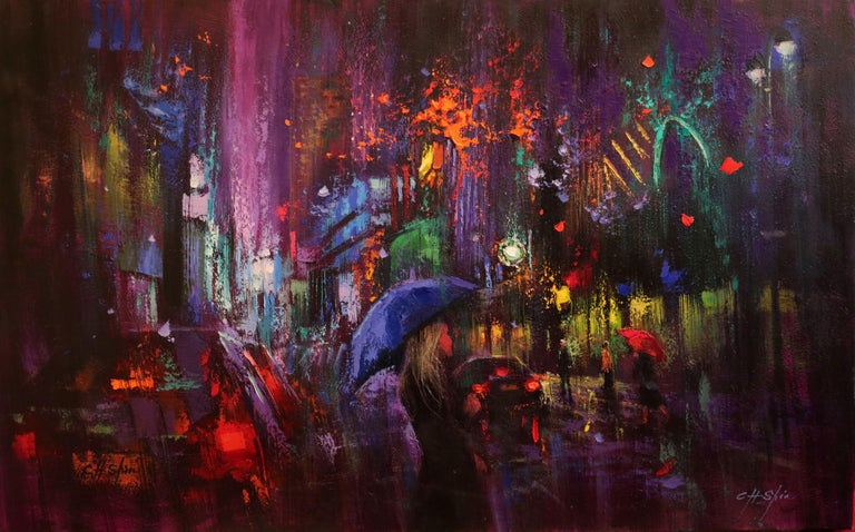 Chin H. Shin - Broadway, Painting, Oil on Canvas, Painting For Sale at ...