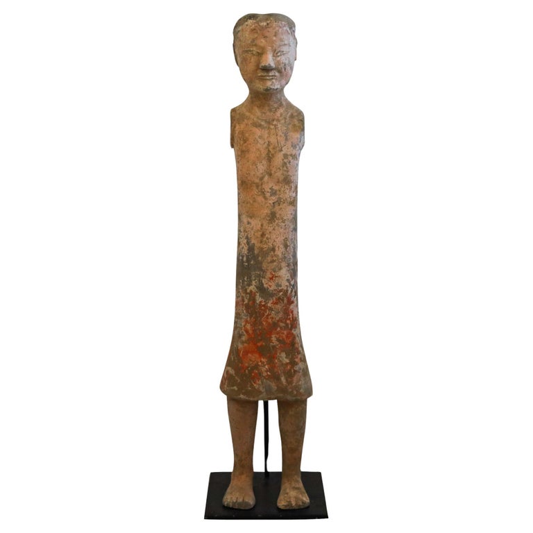 China 100 BC Han Dynasty Ancient Rare Stickman Sculpture In Earthenware ...