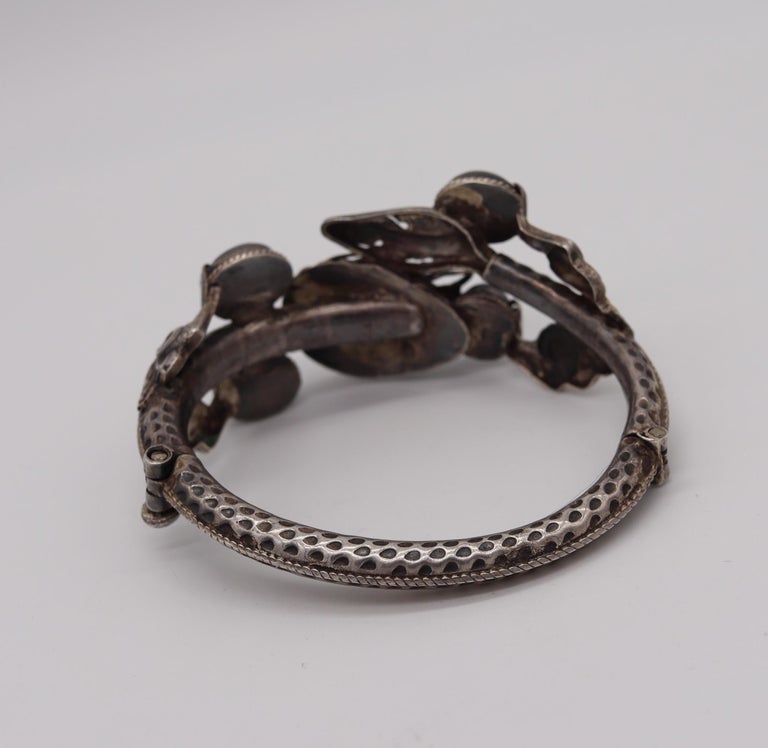 China 1900 Export Dragon Bracelet in 925 Sterling Silver with Cat's Eye ...