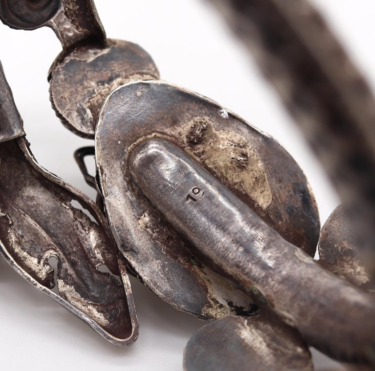 China 1900 Export Dragon Bracelet in 925 Sterling Silver with Cat's Eye ...