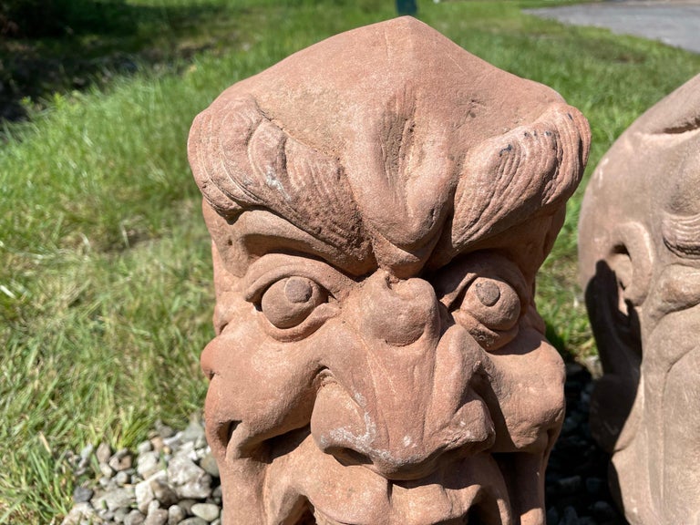 China Three Antique Fantastic Stone Garden Monks For Sale at 1stDibs