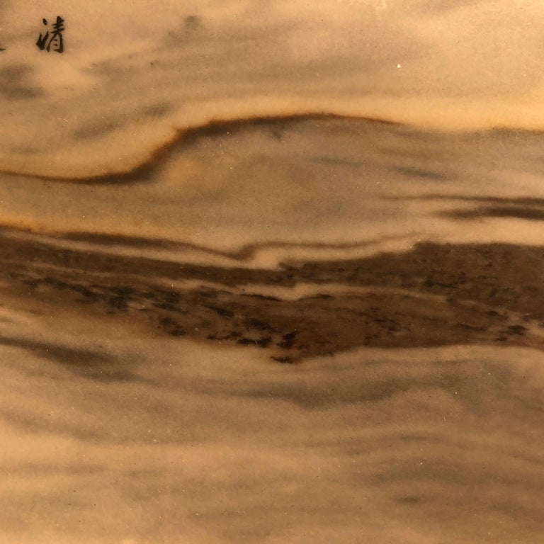 China Natural Stone "Painting" Restless Sea and Waves For Sale at 1stDibs