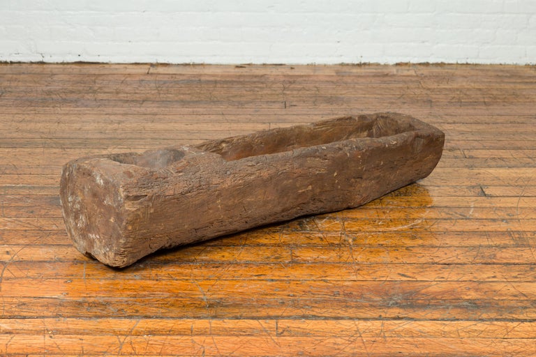 Chinese Antique 19th Century or Older Rustic Mortar with Weathered ...