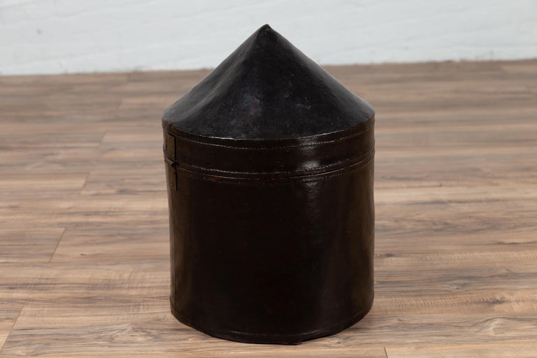 Chinese Antique Black Lacquered Decorative Box with Brass Lock and ...