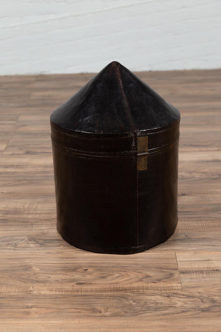 Chinese Antique Black Lacquered Decorative Box with Brass Lock and ...