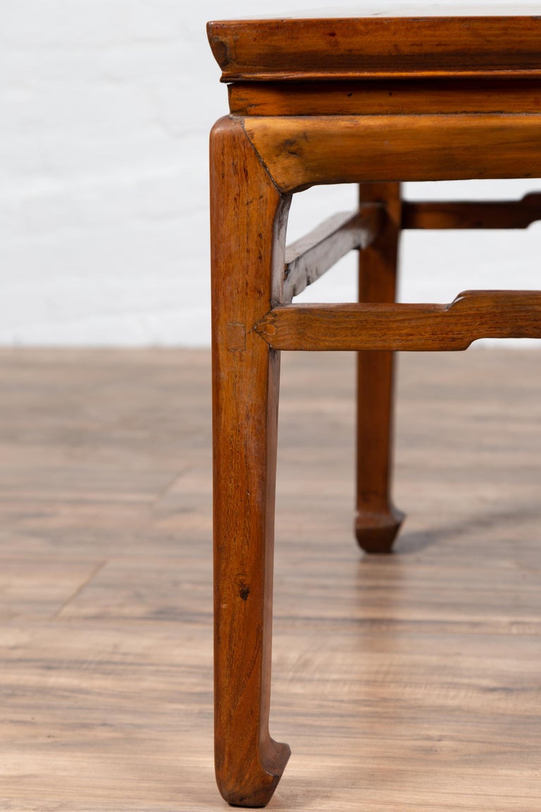 Chinese Antique Ming Dynasty Style Elmwood Side Table with Humpback ...