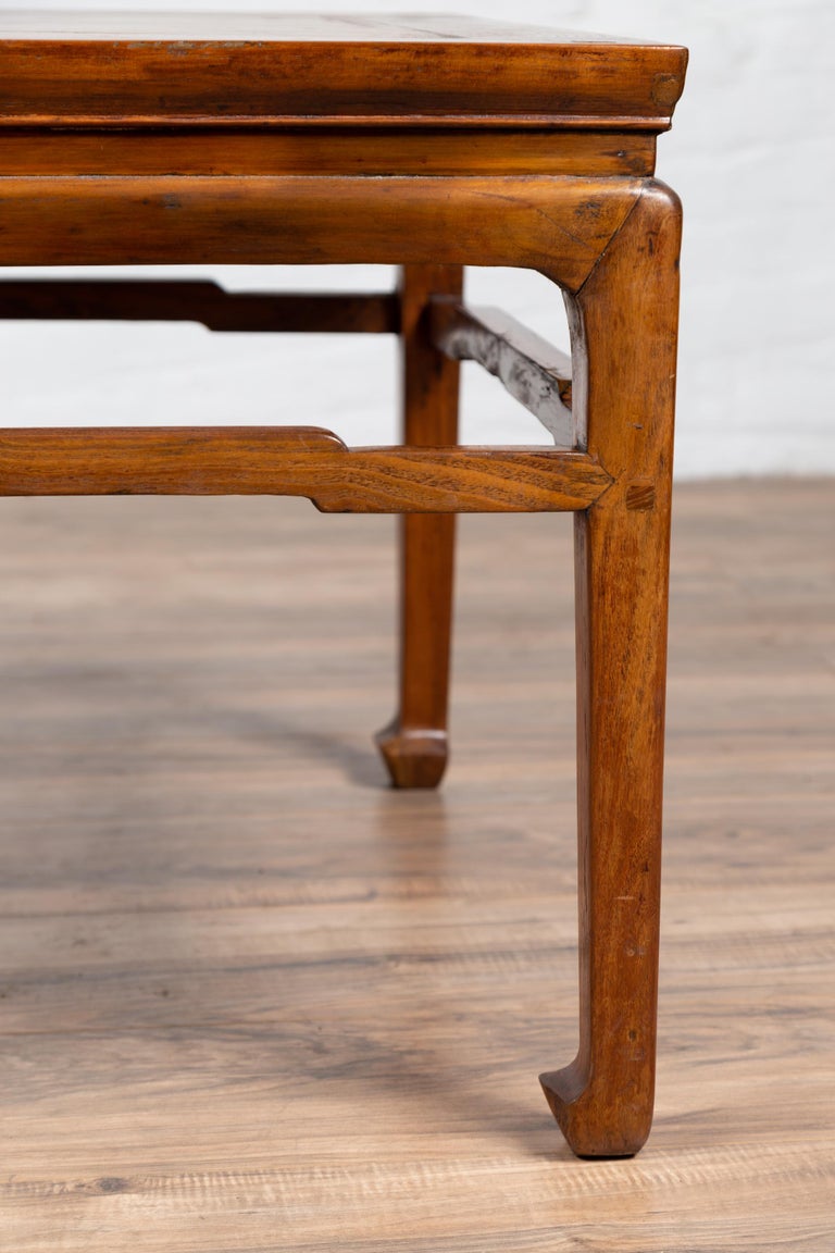 Chinese Antique Ming Dynasty Style Elmwood Side Table with Humpback ...