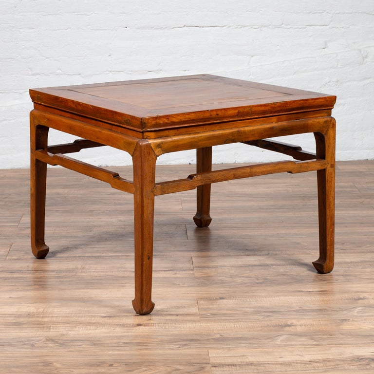 Chinese Antique Ming Dynasty Style Elmwood Side Table with Humpback ...