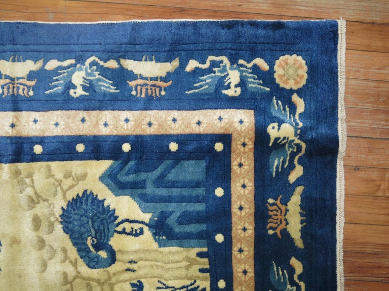 Chinese Antique Pictorial Animal Elephant Rug For Sale at 1stDibs ...