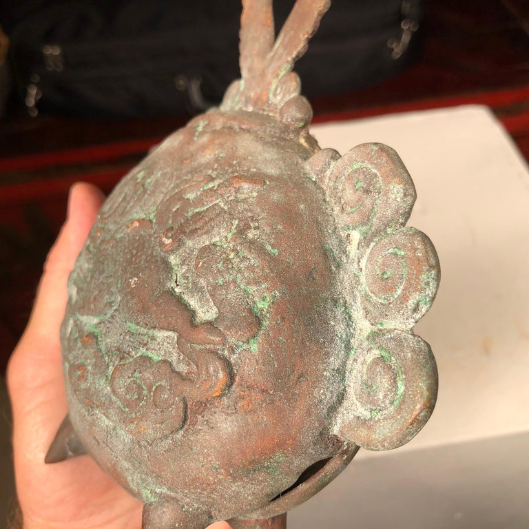Chinese Antique "Tea Ceremony" Bronze Hand Bell 19th Century, Lovely ...