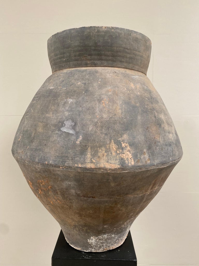 Chinese Antique Terracotta Grey Vase, Han Period at 1stDibs
