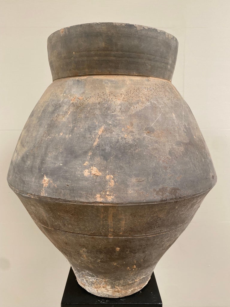 Chinese Antique Terracotta Grey Vase, Han Period at 1stDibs