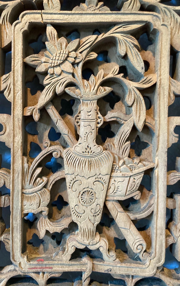 Chinese Antique Wood Panel at 1stDibs