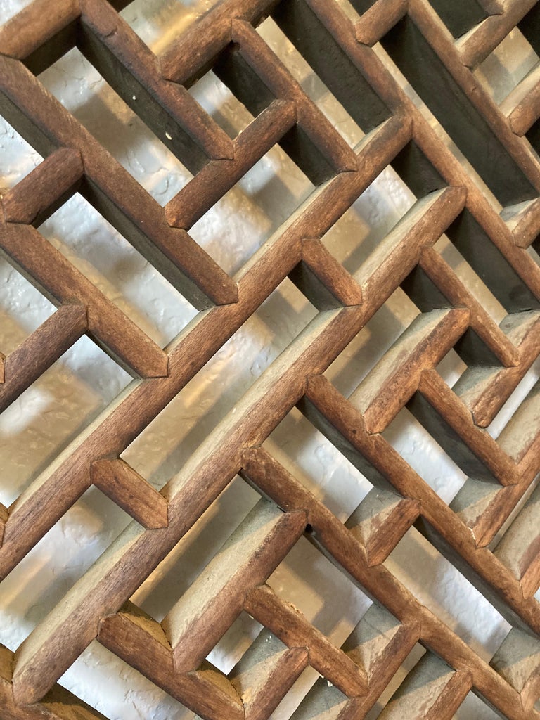 Chinese Antique Wood Panel at 1stDibs | crosshatch wood panel
