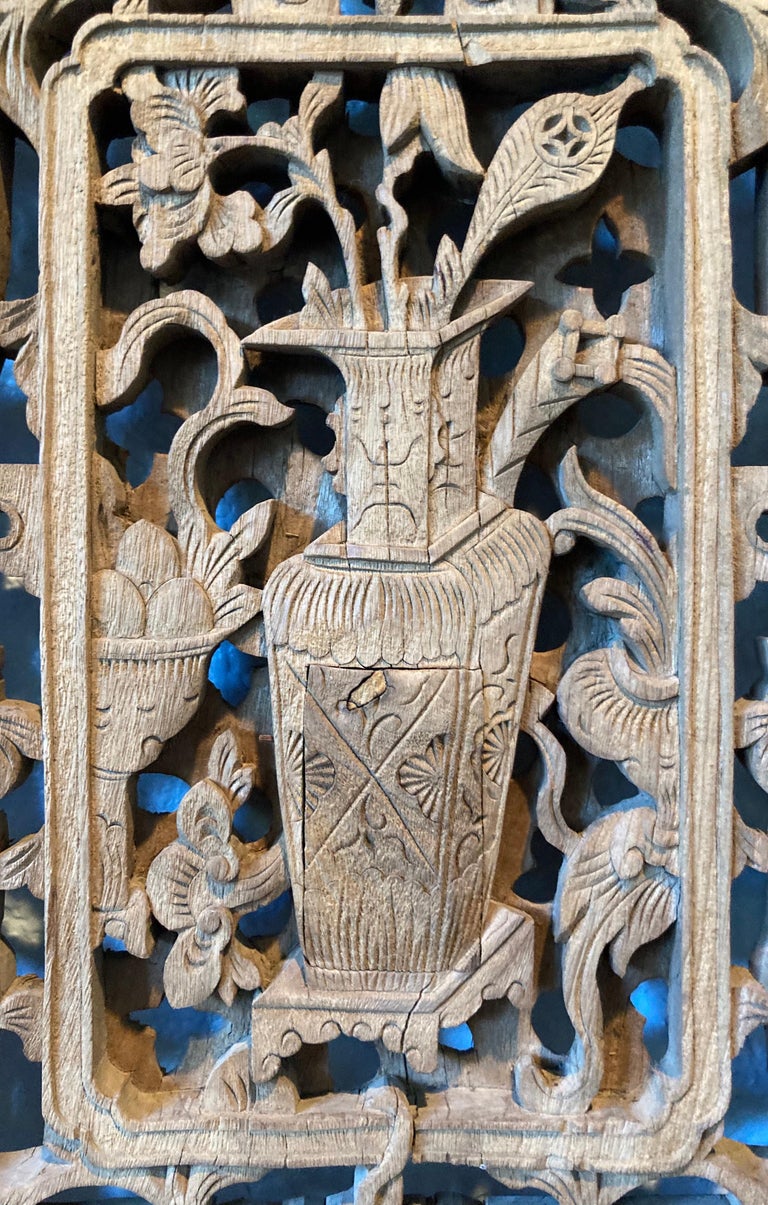 Chinese Antique Wood Panel at 1stDibs