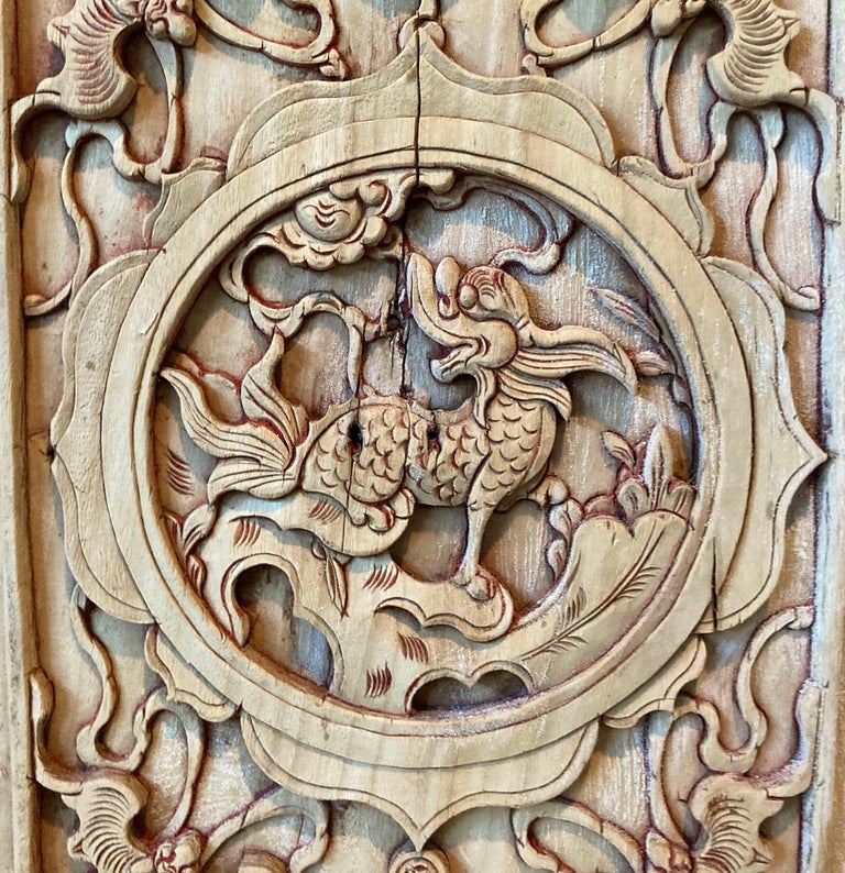 Chinese Antique Wood Panel For Sale at 1stDibs