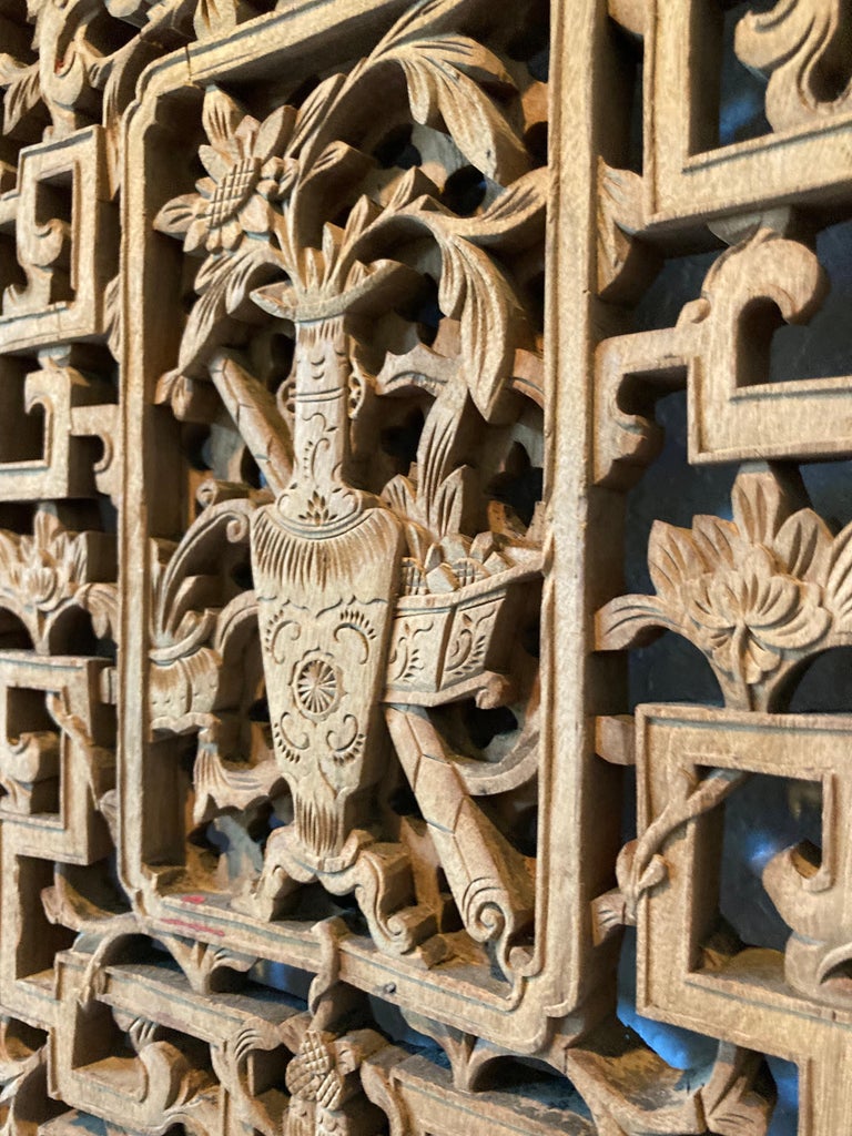 Chinese Antique Wood Panel at 1stDibs