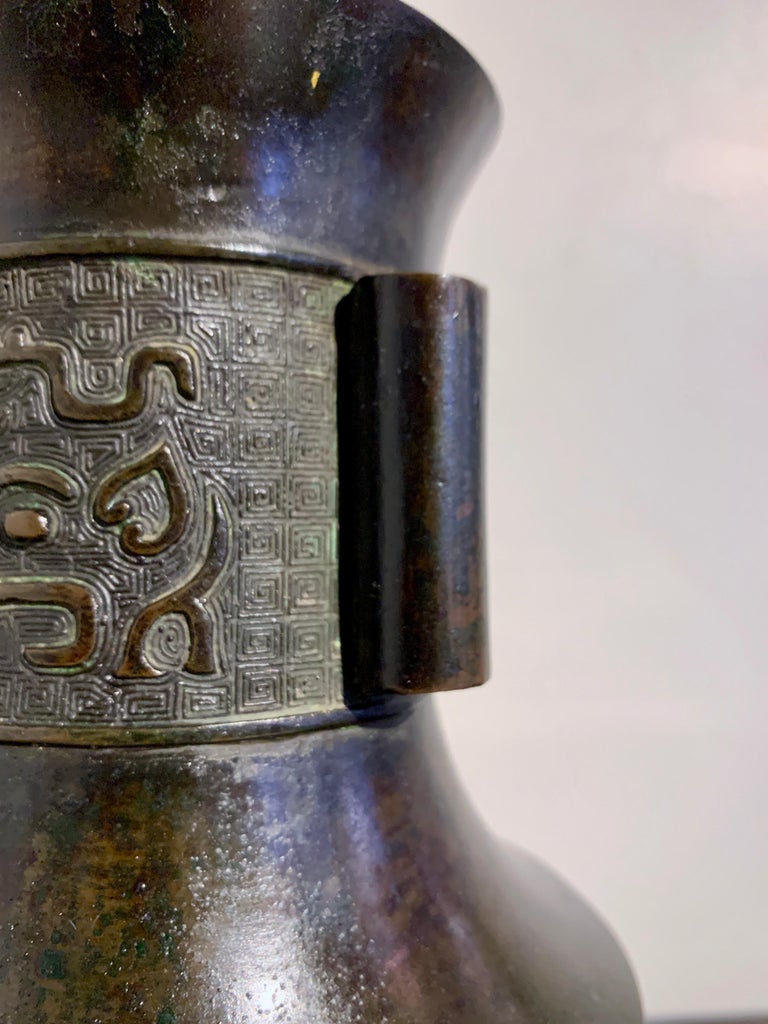 Chinese Archaistic Bronze "Arrow" Vase, Hu, Republic Period, China For ...