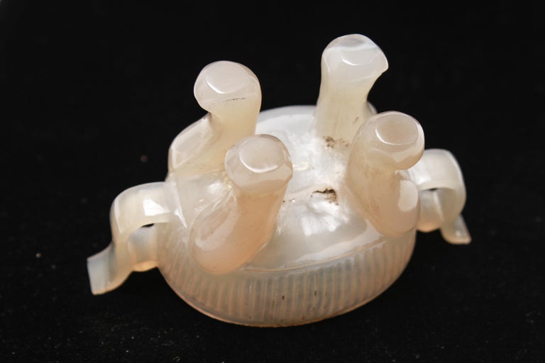 Chinese Mughal Style Carved Agate Covered Censor at 1stDibs