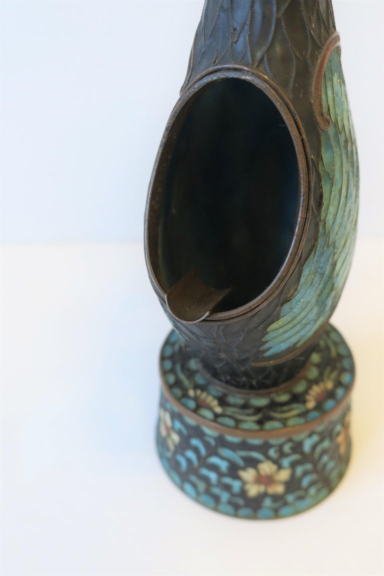 Art Deco Period Champlevé Bird Ashtray or Sculpture For Sale at 1stDibs ...