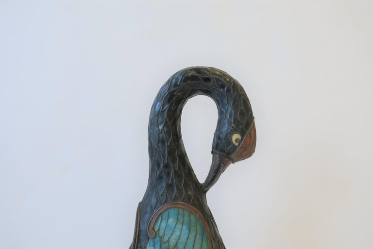 Art Deco Period Champlevé Bird Ashtray or Sculpture For Sale at 1stDibs ...