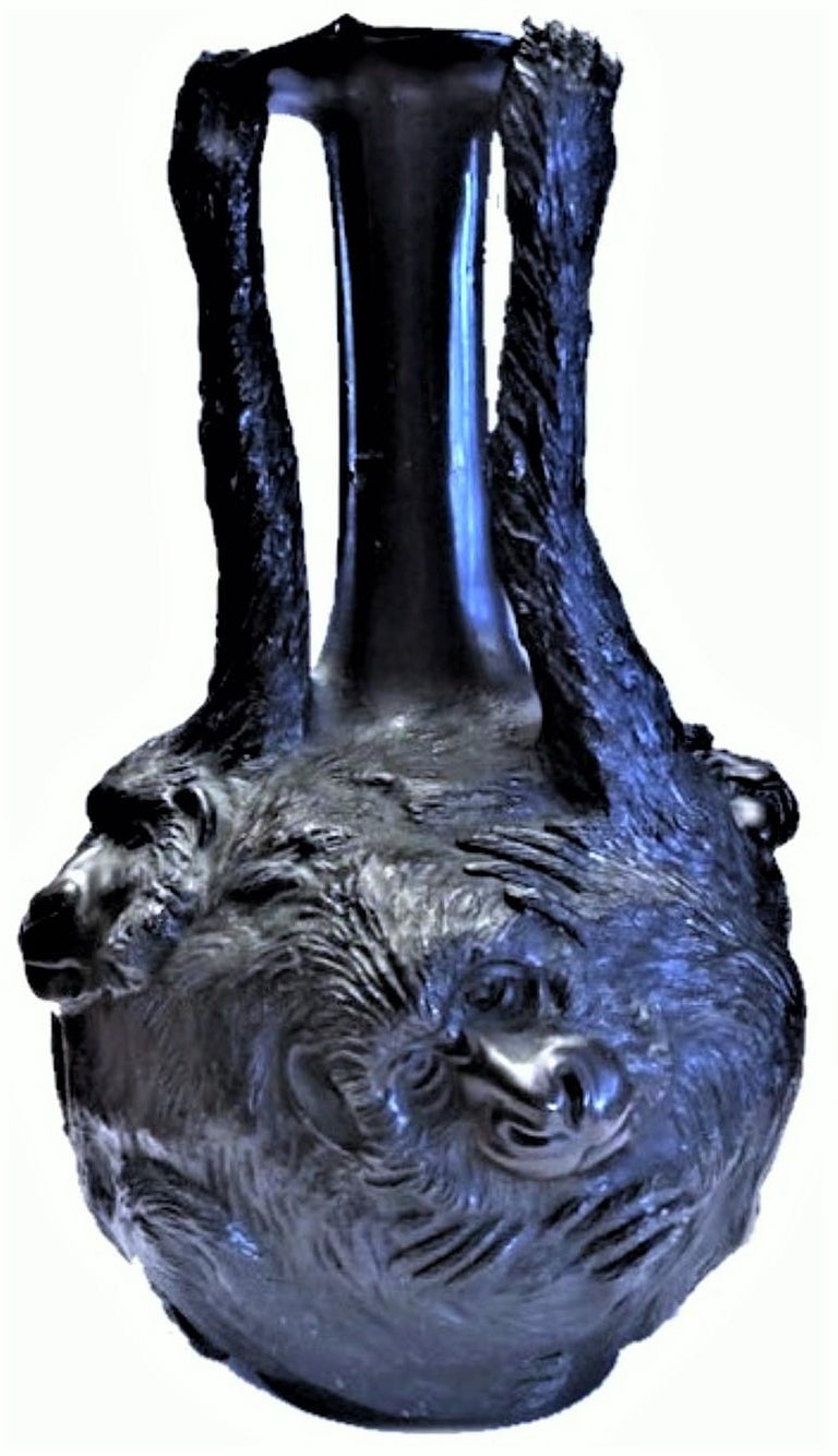 Chinese Art Deco Patinated Bronze Vase with Monkeys, circa 1920s For ...