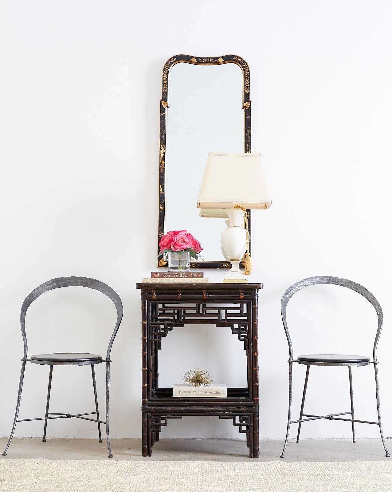 Chinese Bamboo Rattan Lacquered Two-Tier Centre Table For Sale at ...