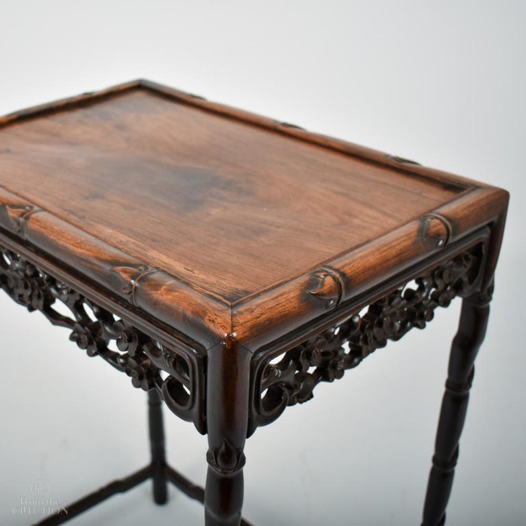 Chinese Bamboo Style Nest of Tables circa 1900 For Sale at 1stDibs
