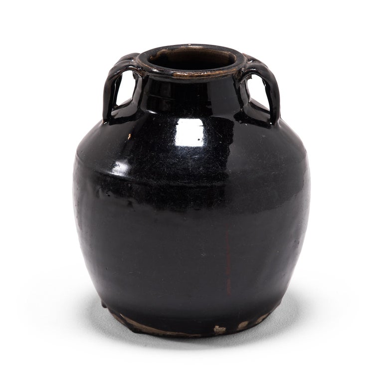 Chinese Black Glazed Soy Vessel at 1stDibs