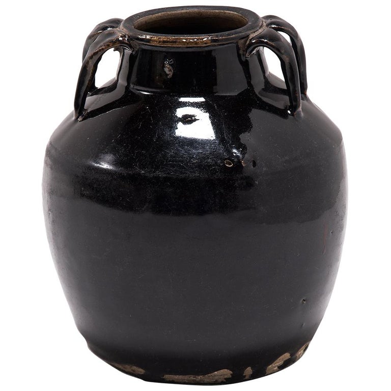 Chinese Black Glazed Soy Vessel at 1stDibs
