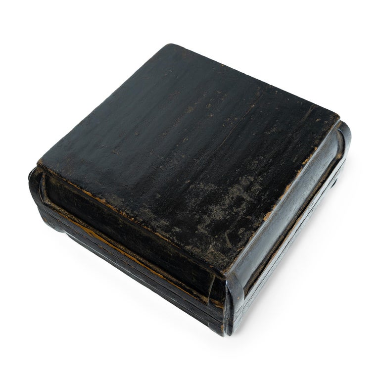 Chinese Black Lacquer Snack Box, c. 1820 For Sale at 1stDibs
