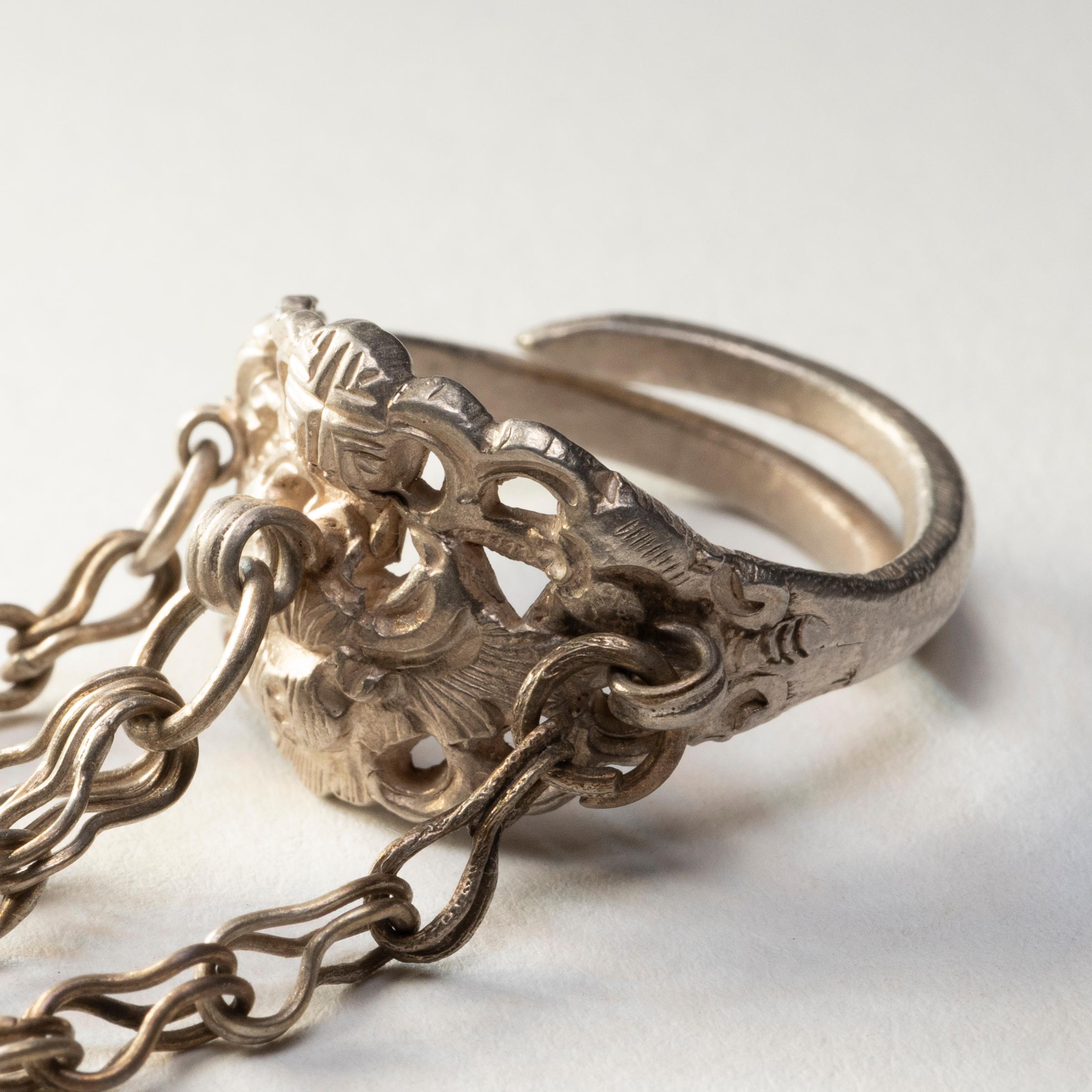 Chinese Blessings and Longevity Charm Ring, c. 1900 For Sale at 1stDibs