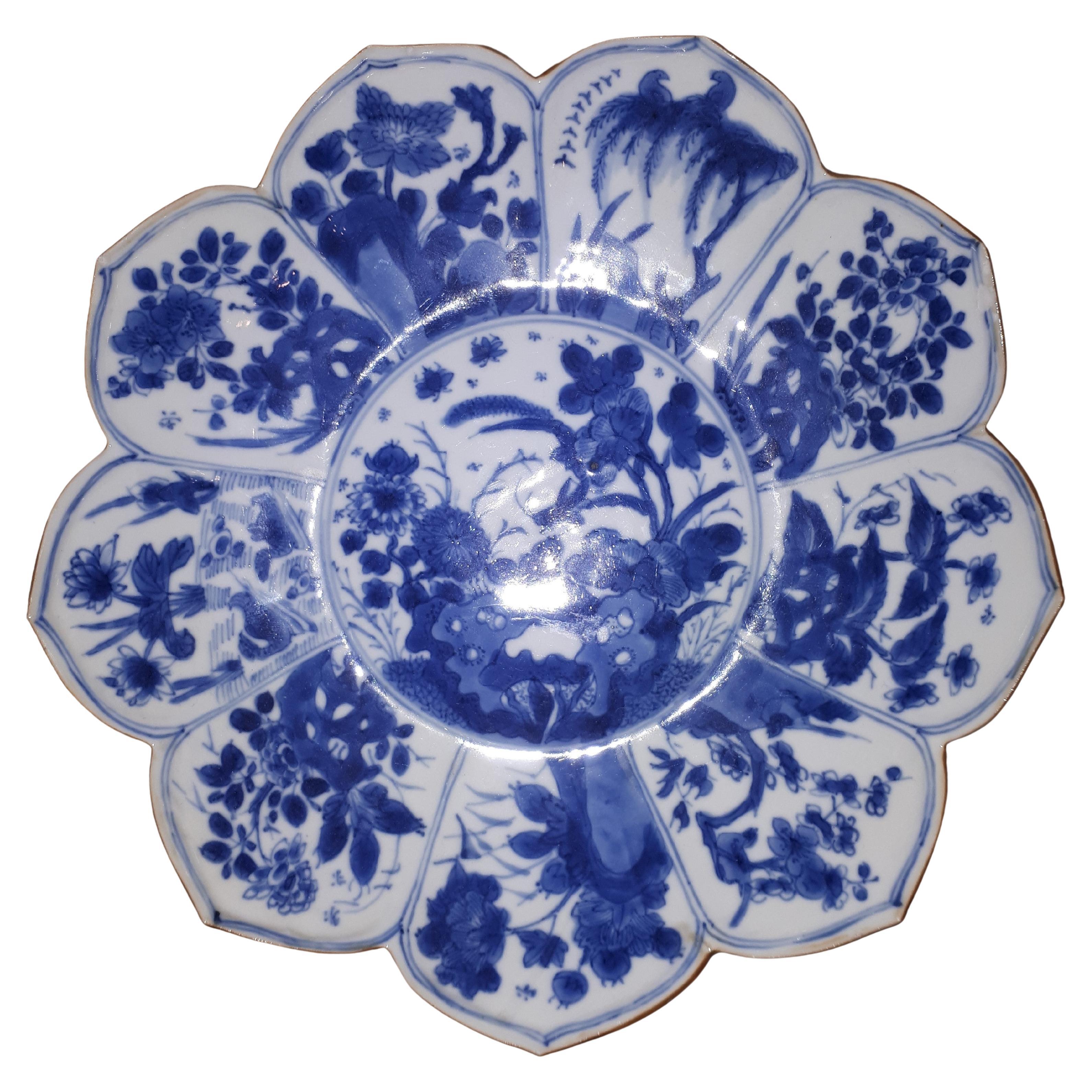 Four Chinese Blue White Dishes, China Kangxi Period at 1stDibs | blue ...