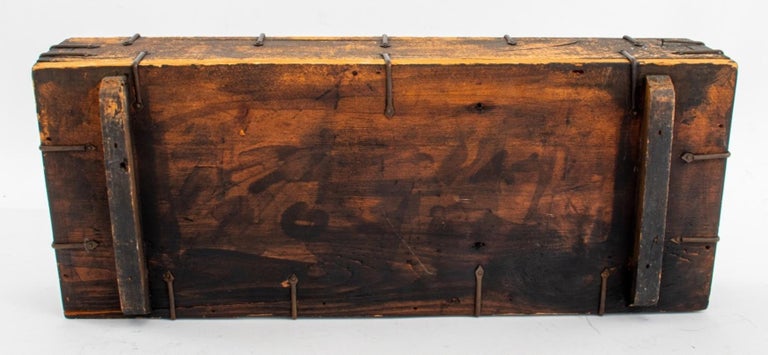 Chinese Brass Bound Scroll Box, 19th Century For Sale at 1stDibs