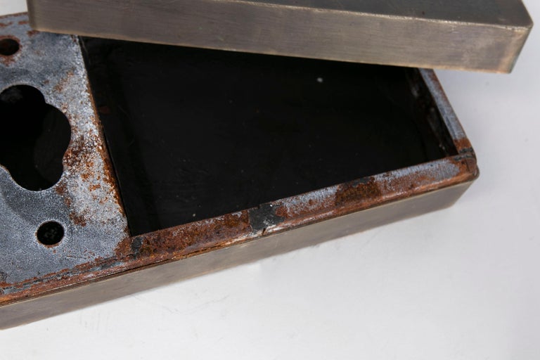 Chinese Brass Box with Chinese Letter Inscriptions on the Top For Sale ...