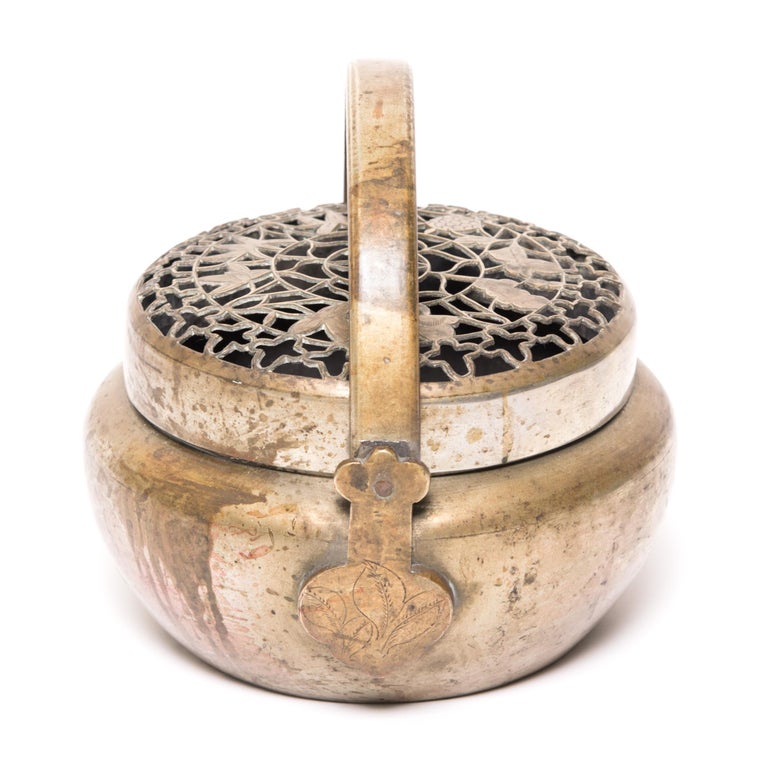 Chinese Brass Coal Brazier with Lotus Bud Lid, c. 1850 at 1stDibs ...