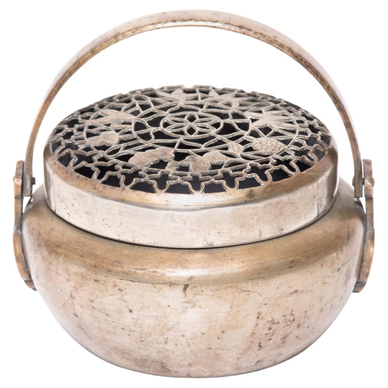 Chinese Brass Coal Brazier with Lotus Bud Lid, c. 1850 at 1stDibs ...