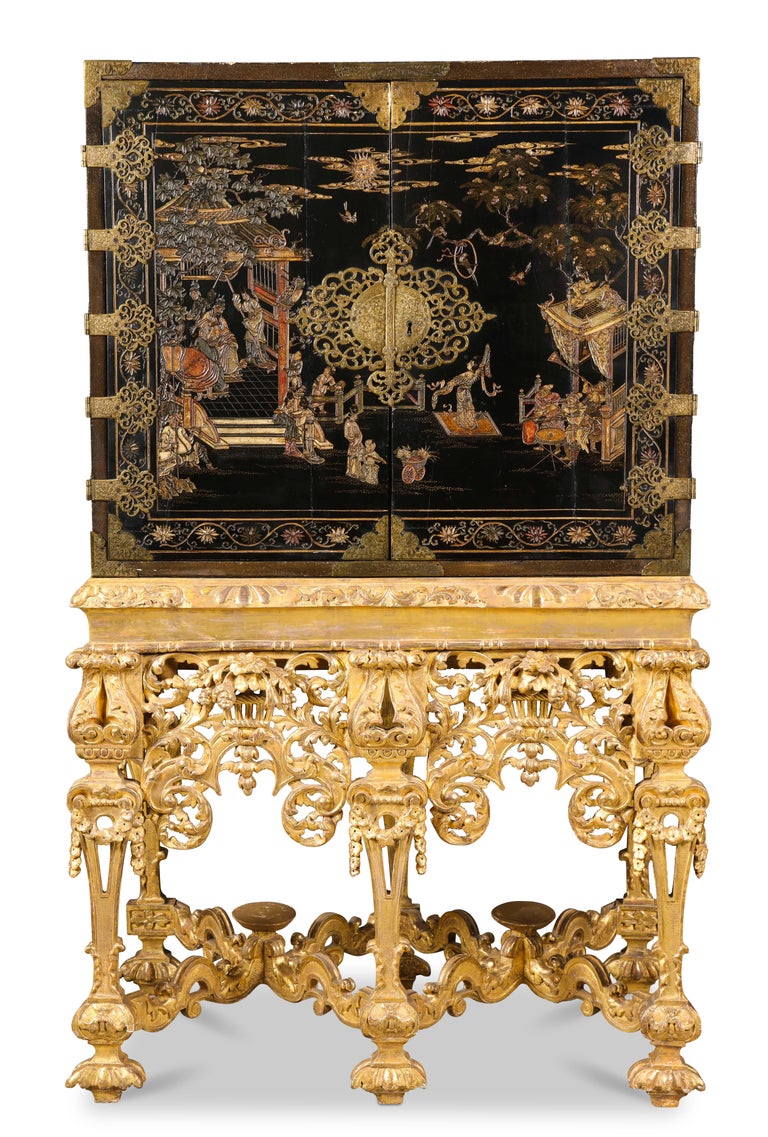 Chinese Brass-Mounted Coromandel Lacquer Cabinet on a Charles II, circa ...