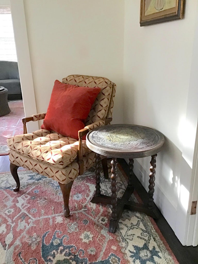 Chinese Dragon Table Brass Engraved Victorian Oak Ferguson Brothers For ...