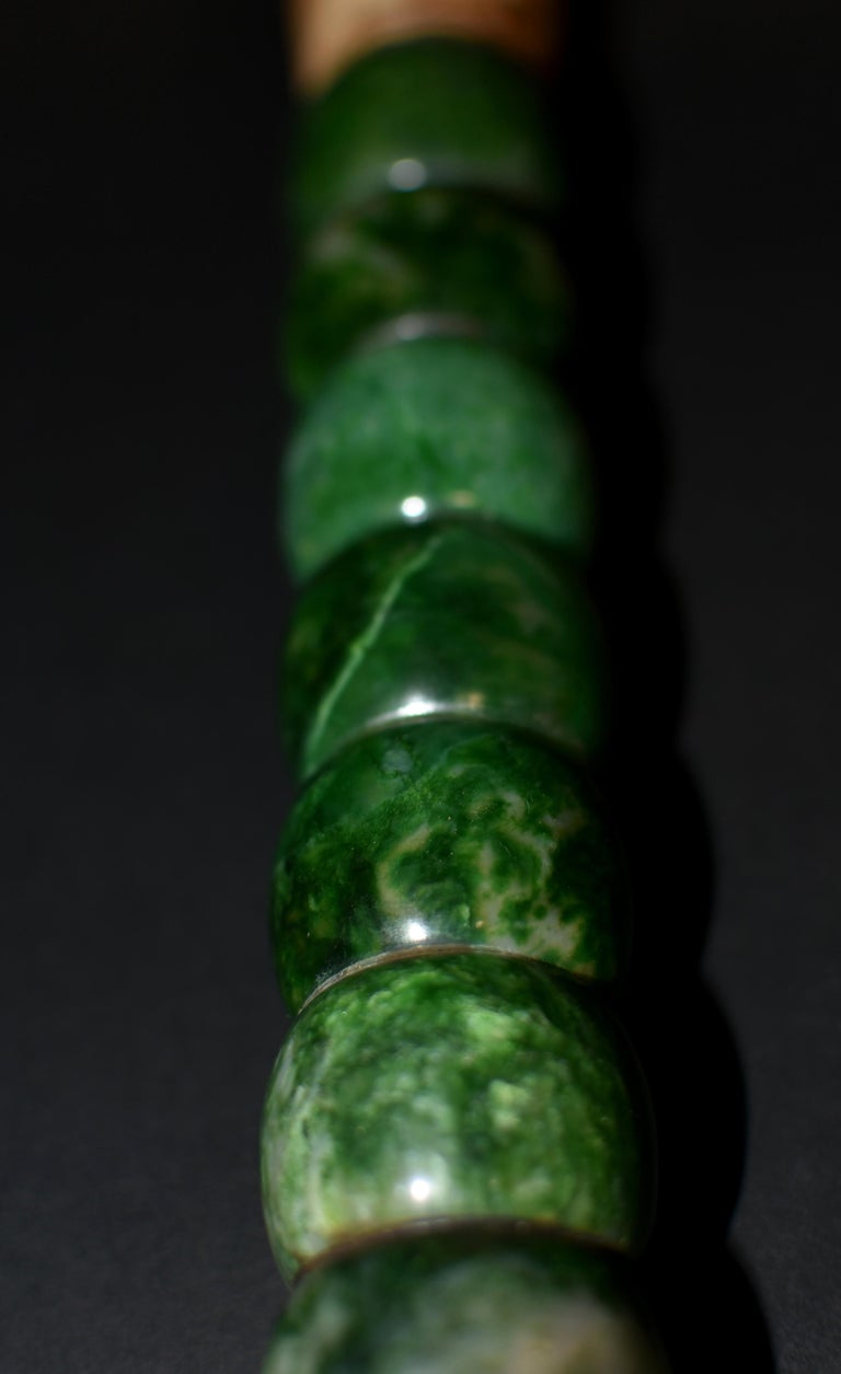 Chinese Calligraphy Brush Large Green Stone 16" For Sale at 1stDibs