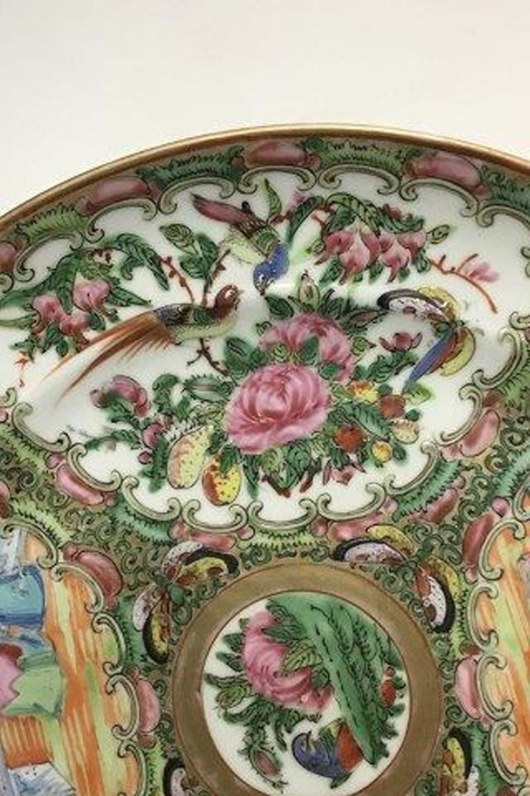 Chinese Canton 'Gold and Green' Plate For Sale at 1stDibs