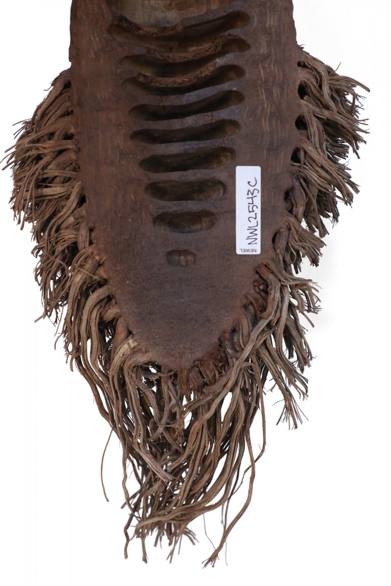 Chinese Carved Bamboo Root Face Wall Hanging For Sale at 1stDibs