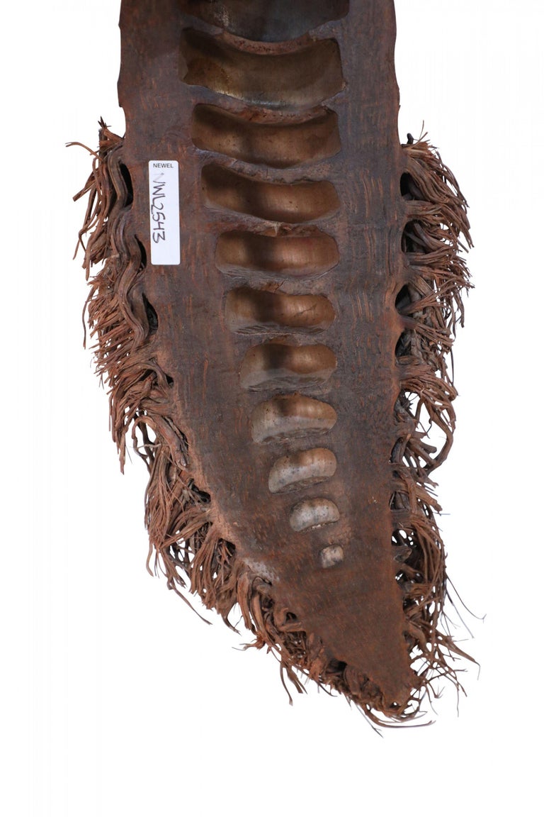 Chinese Carved Bamboo Root Face Wall Hanging For Sale at 1stDibs